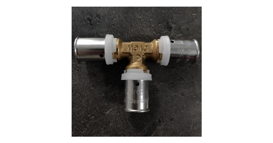 Ötrétegű cső press idom T idom 26-16-20 Comisa - komfortszerelvenyshop.hu